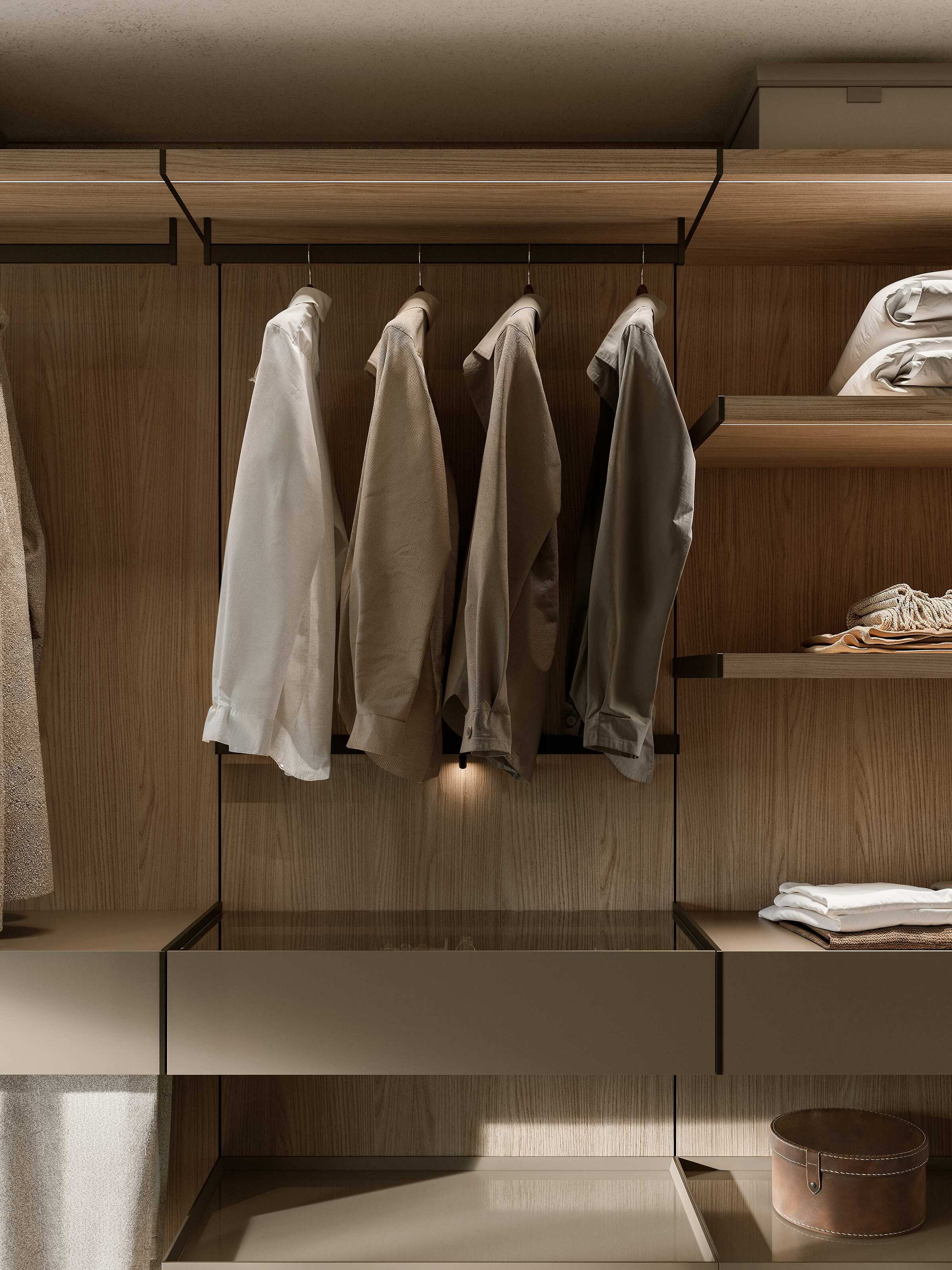 Mikal Harrsen’s Ghost Wall – WW - Italian design walk-in wardrobe