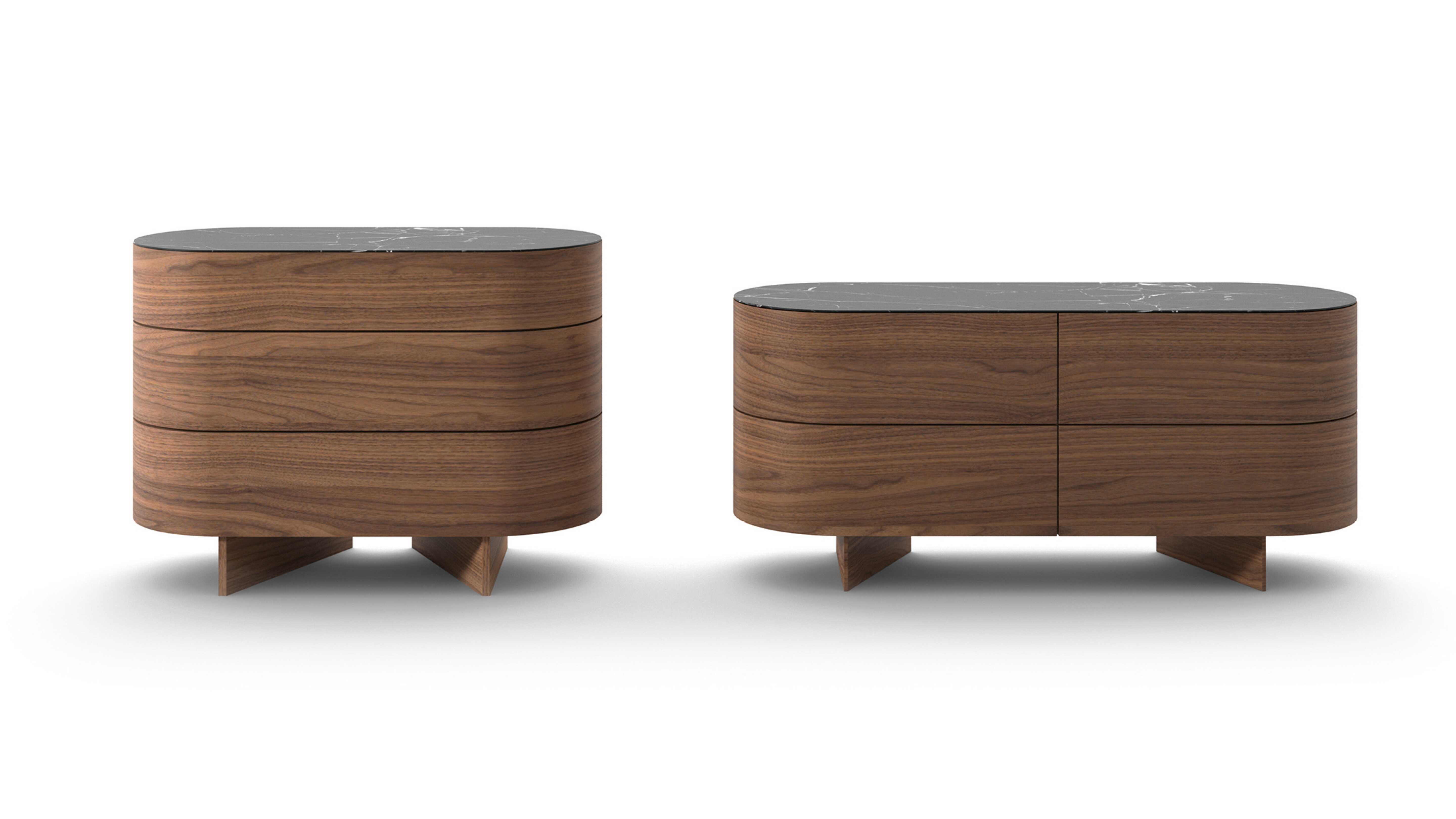 Rondos chest of drawers rounded contours P. Urquiola Cassina